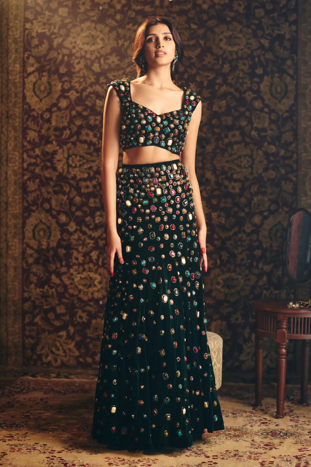 Black maya lehenga - Aayushi Maniar | Mrs. G