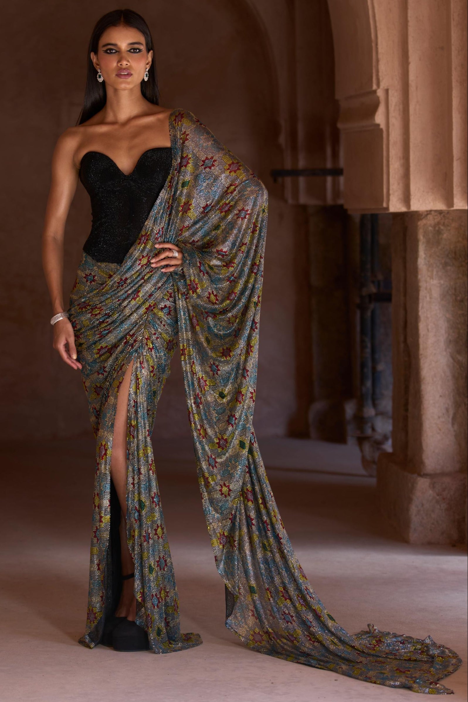 Corset Lehengas, Sarees & Skirt Sets – Indian Corset Blouses | Mrs. G