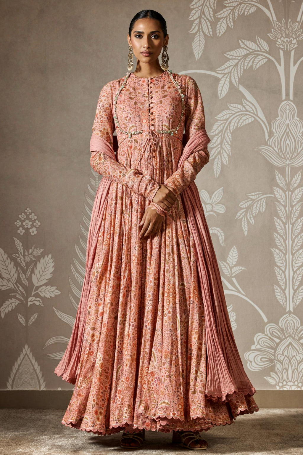 Pink indira zar bano anarkali set - Ridhi Mehra | Mrs. G